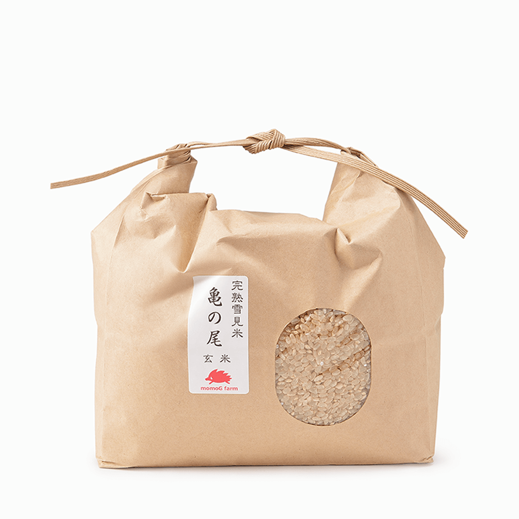 【momoGファーム】2024年完熟雪見米 亀の尾[玄米]1kg/2kg – 15/e organic